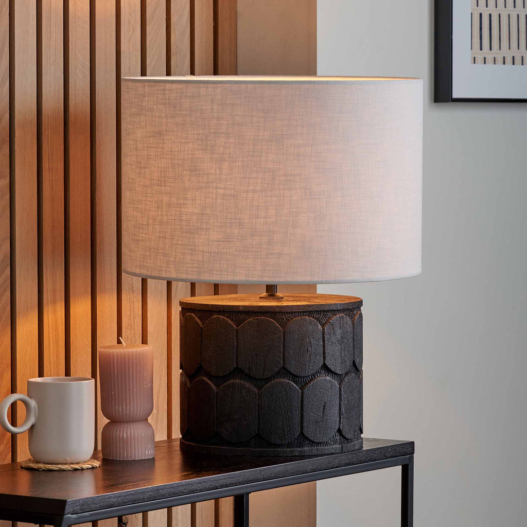 Large black table lamp store