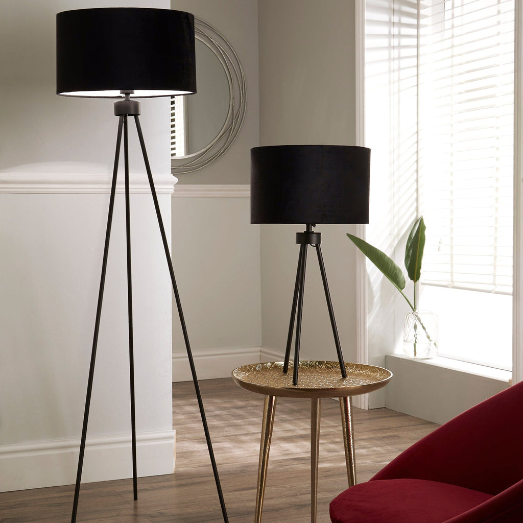 Matt Black Tripod Floor Lamp Lighting R ma