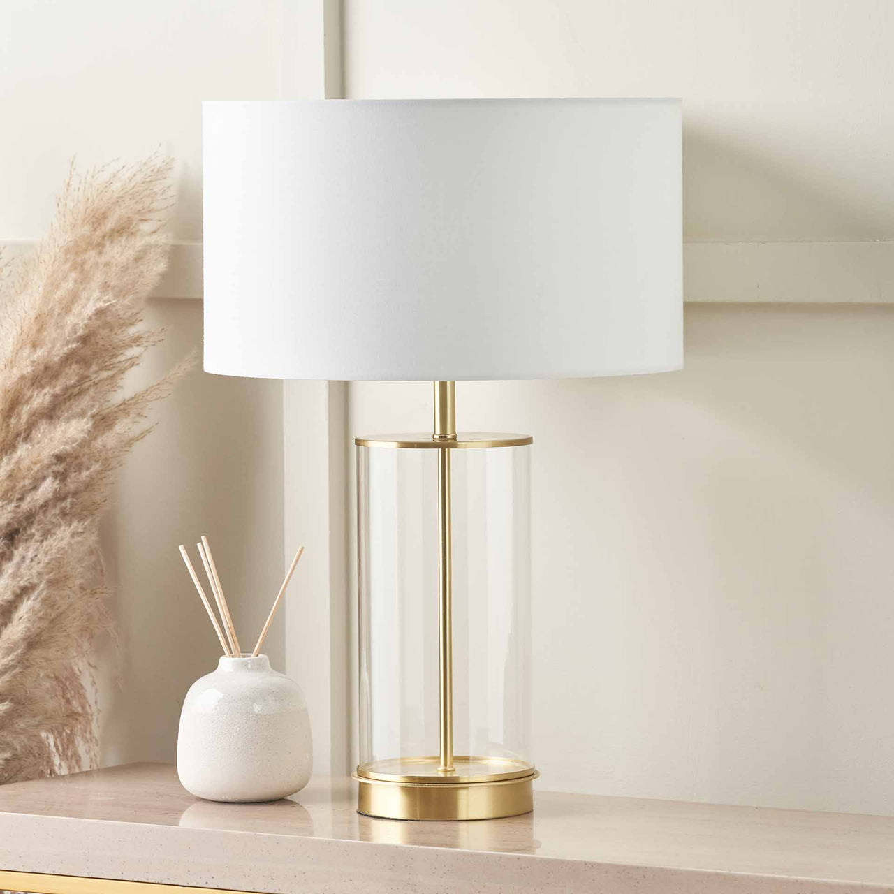 Glass and Gold Table Lamp | Lighting