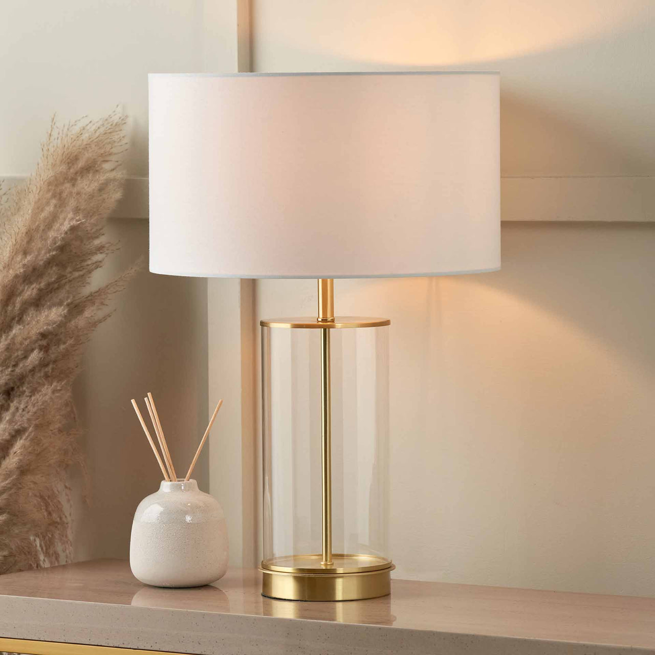 Glass and Gold Table Lamp | Lighting
