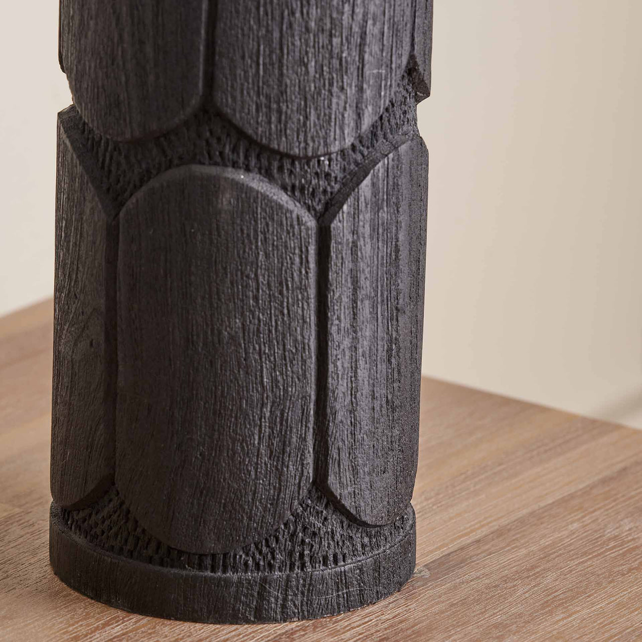 Black Wood Tall Table Lamp Base | Lighting