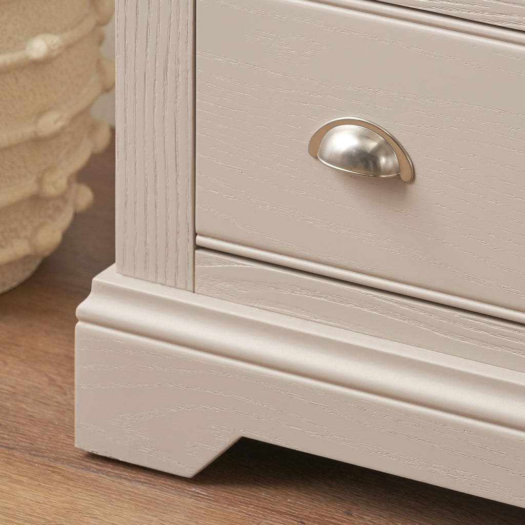 Oak and Parchment Wood 7 Drawer Unit | Furniture