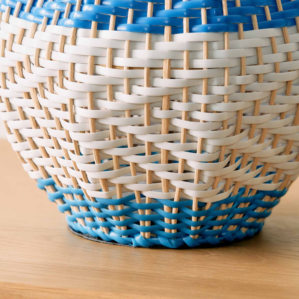 Designers Guild Brera Cobalt Rattan Table Lamp | Lighting