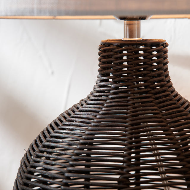 Black Rattan Table Lamp | Lighting | Rūma