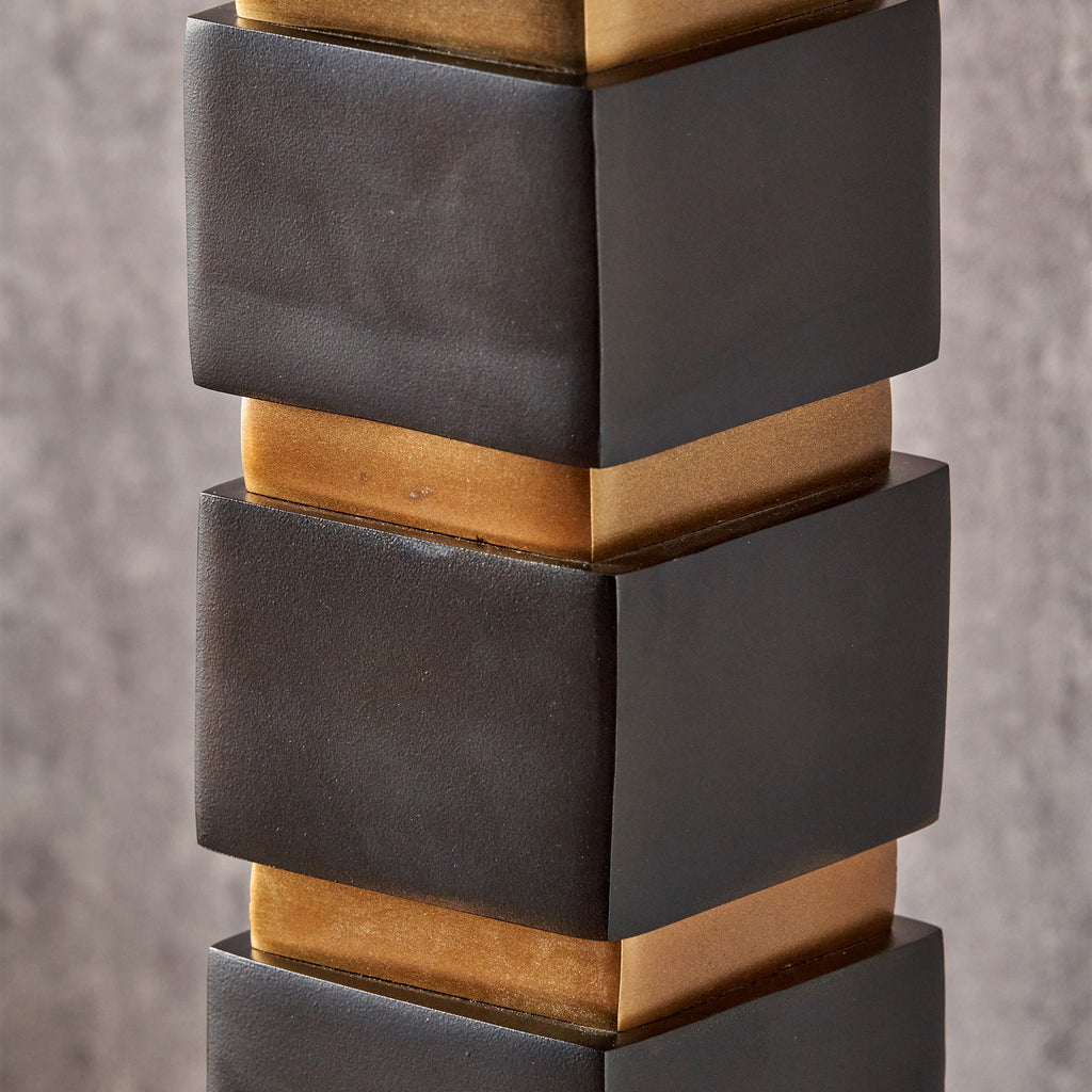 Matt Black Cube Design Table Lamp Base | Lighting | Rūma