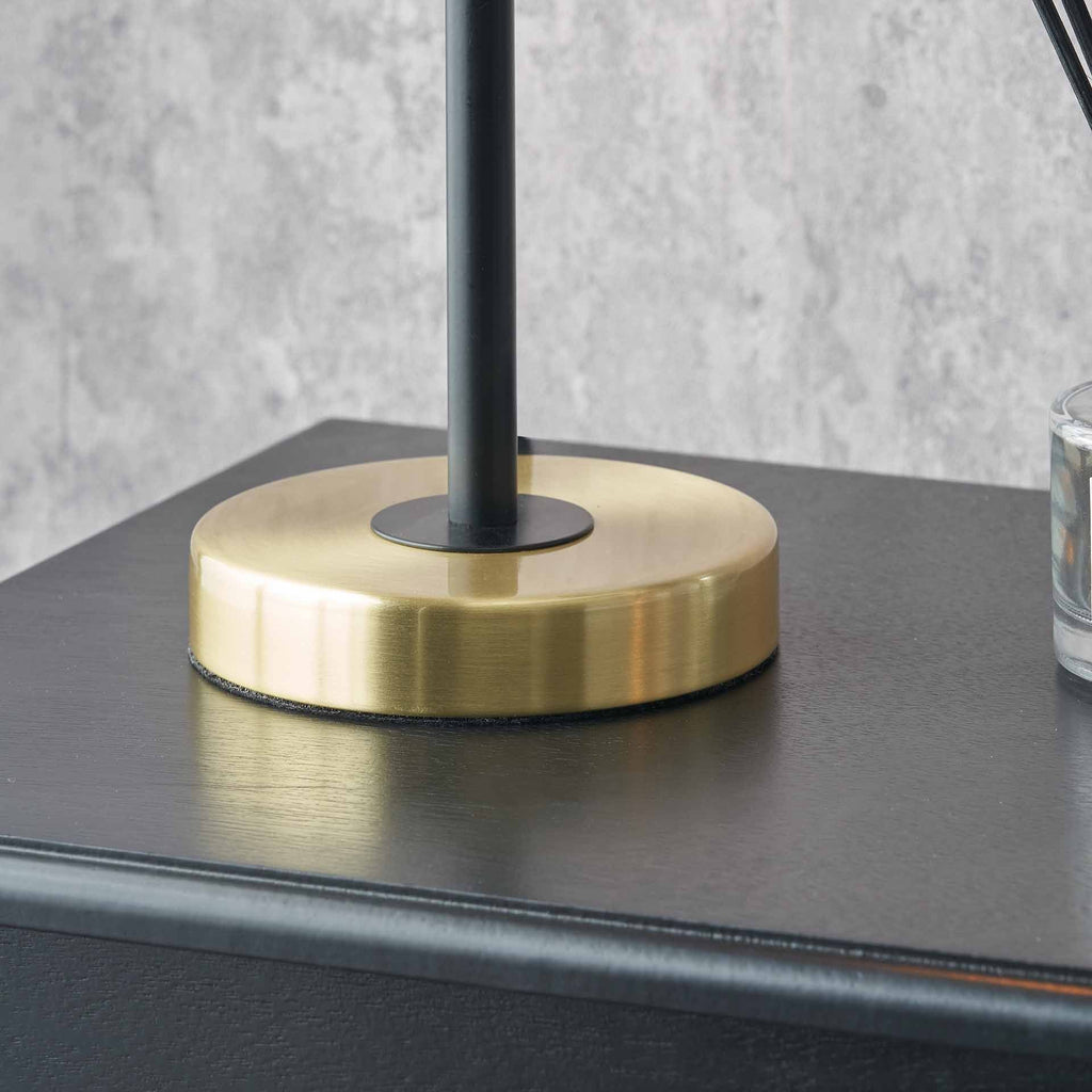 Laurie Black and Gold Rise and Fall Table Lamp | Lighting