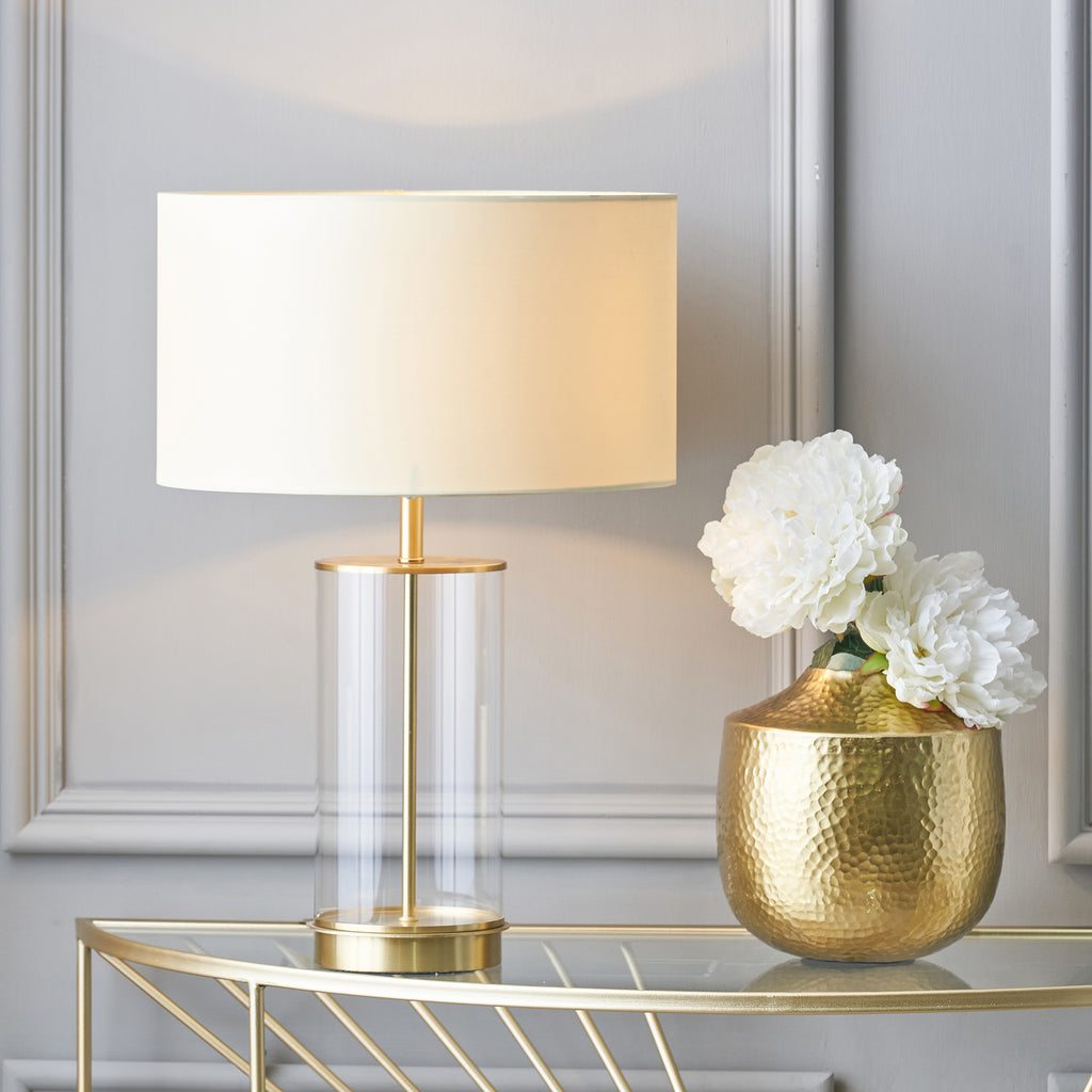 Glass and Gold Table Lamp | Lighting | Rūma