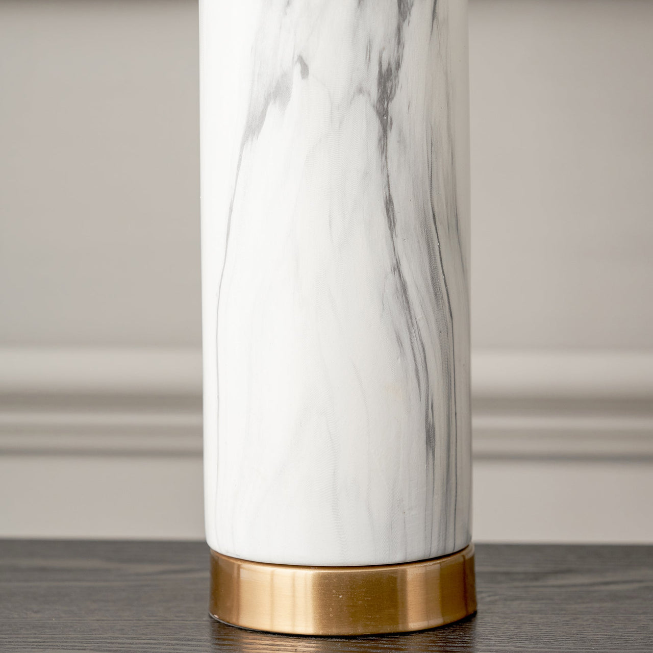 Tate Marble Effect Tall Table Lamp | Rūma