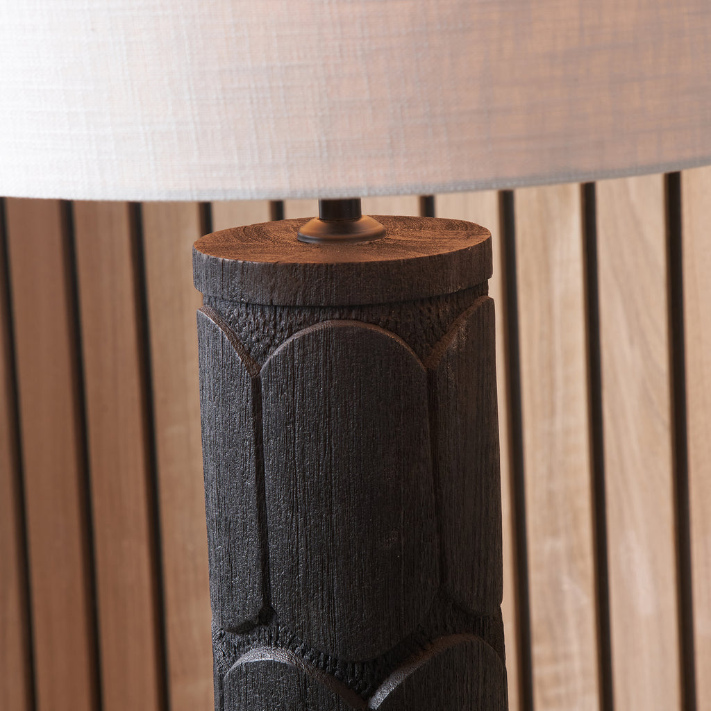 Black Wood Tall Table Lamp Base | Lighting | Rūma