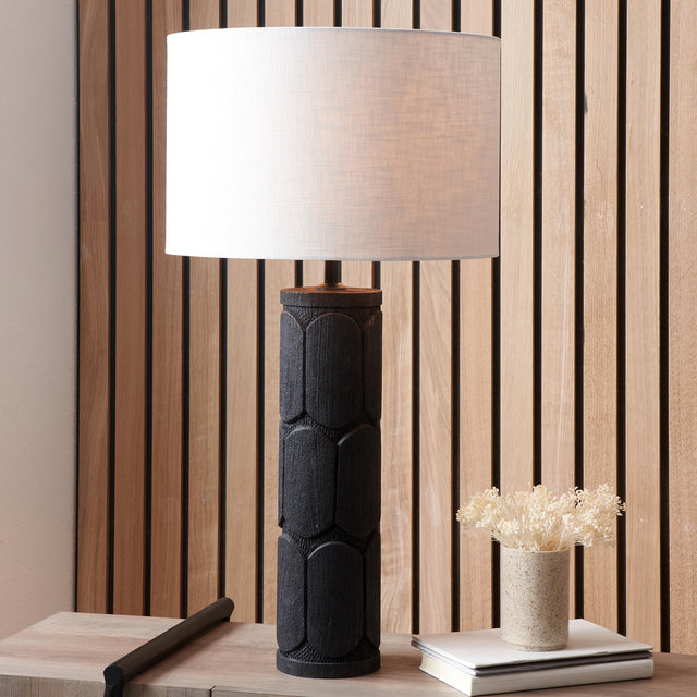Black Wood Tall Table Lamp Base | Lighting | Rūma