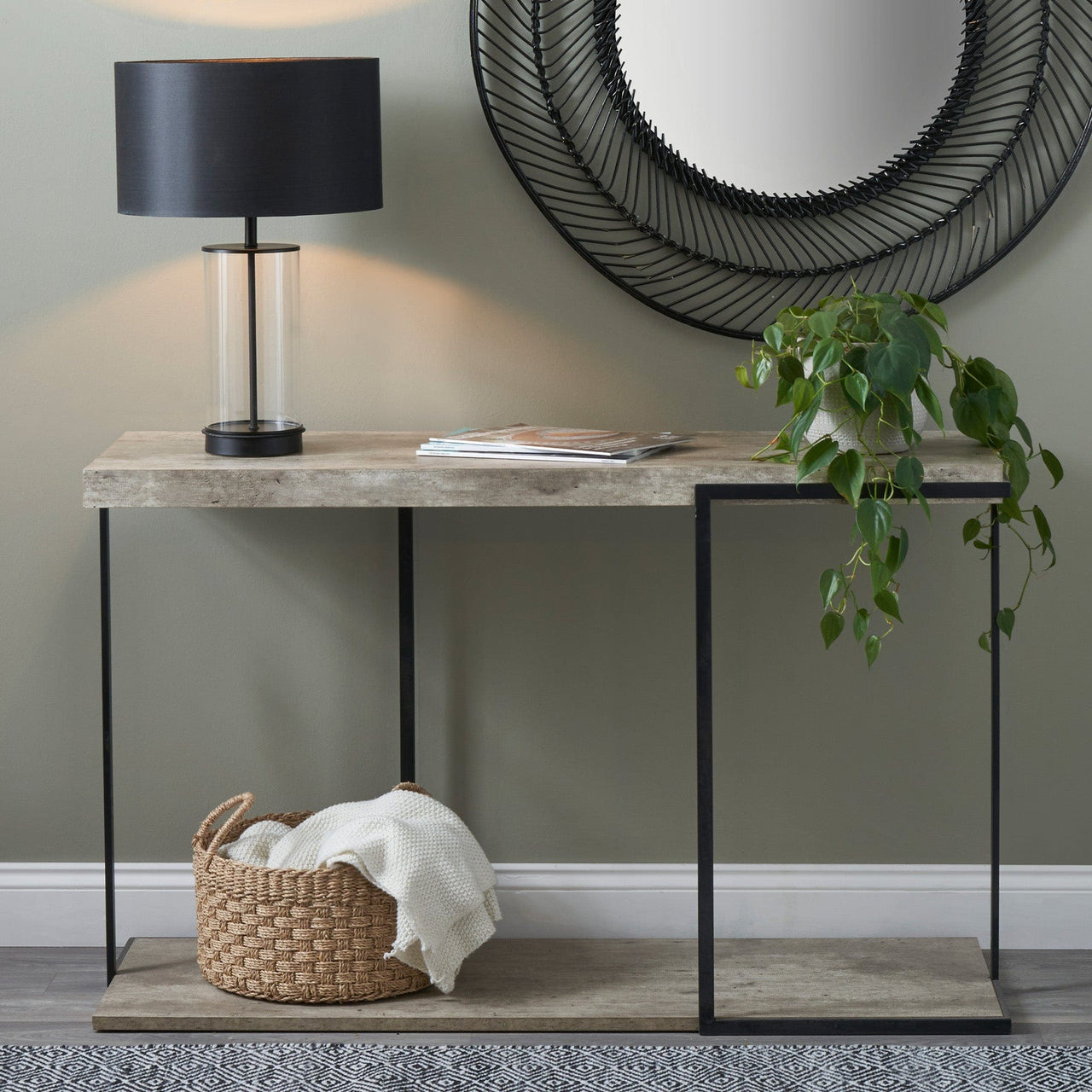 Concrete Effect Hallway Console Table | Furniture