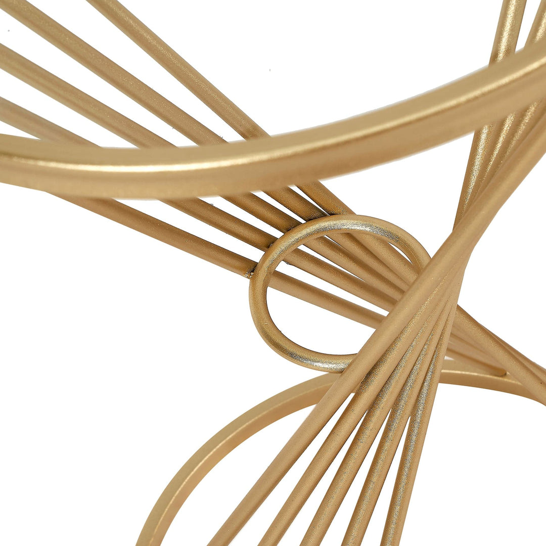 Glass and Gold Metal Small Side Table | Tables