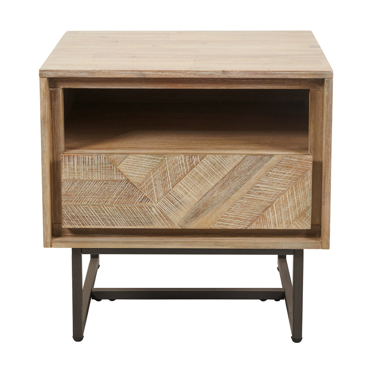Renzo Acacia Wood Bedside Table | Furniture | Rūma