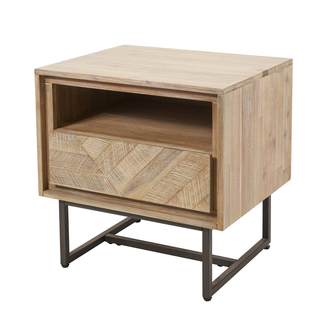 Renzo Acacia Wood Bedside Table | Furniture | Rūma