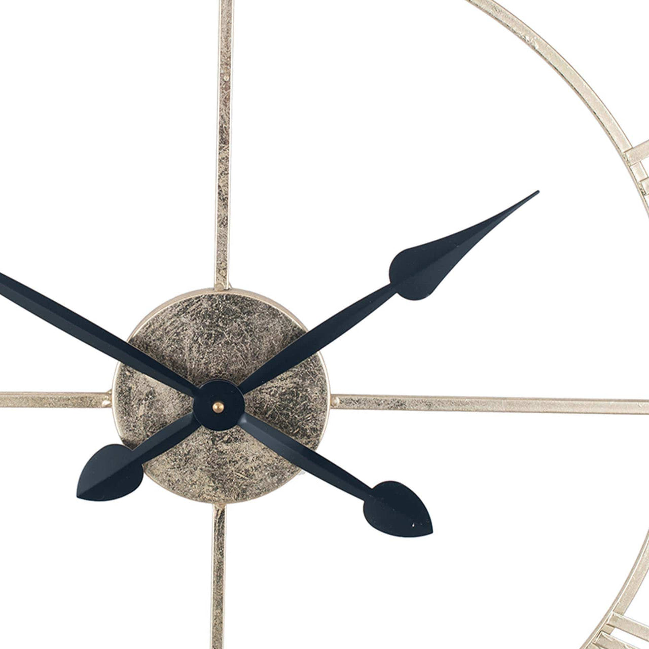 Gold Metal Round Skeleton Wall Clock | Home Accents