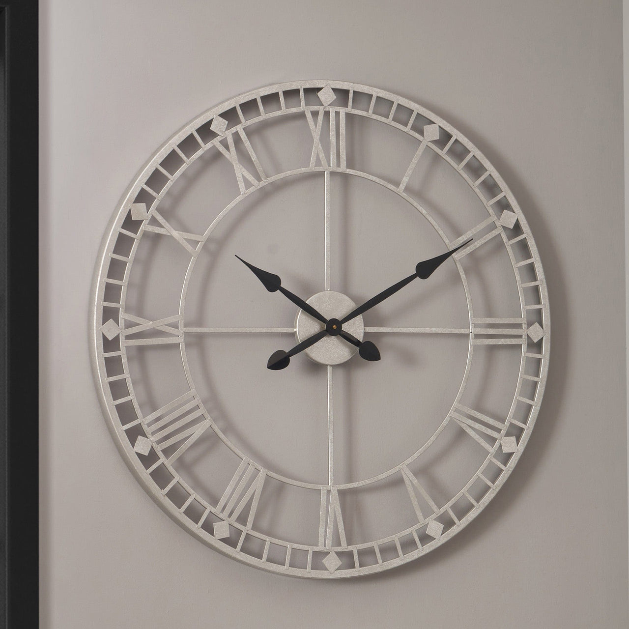 Silver Metal Round Skeleton Wall Clock | Home Accents | Ruma