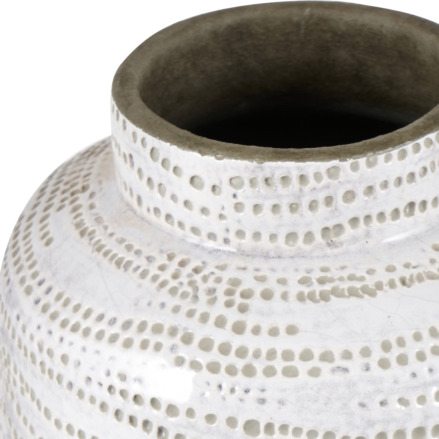 White Dot Small Stoneware Vase | Vases