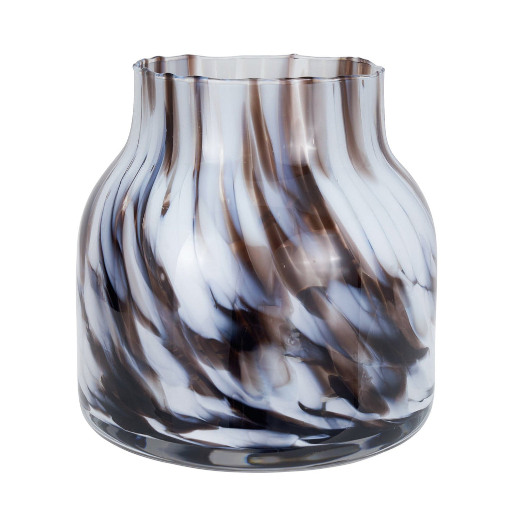 Tortoise Shell Short Glass Vase | Home Accents