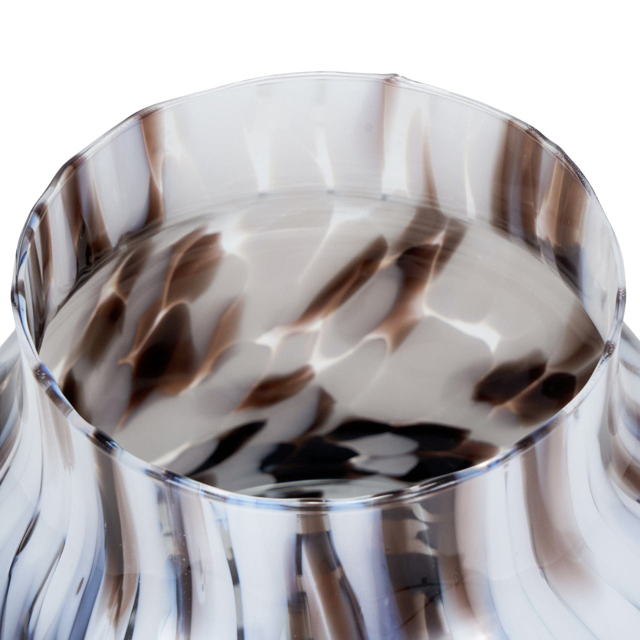 Tortoise Shell Short Glass Vase | Home Accents