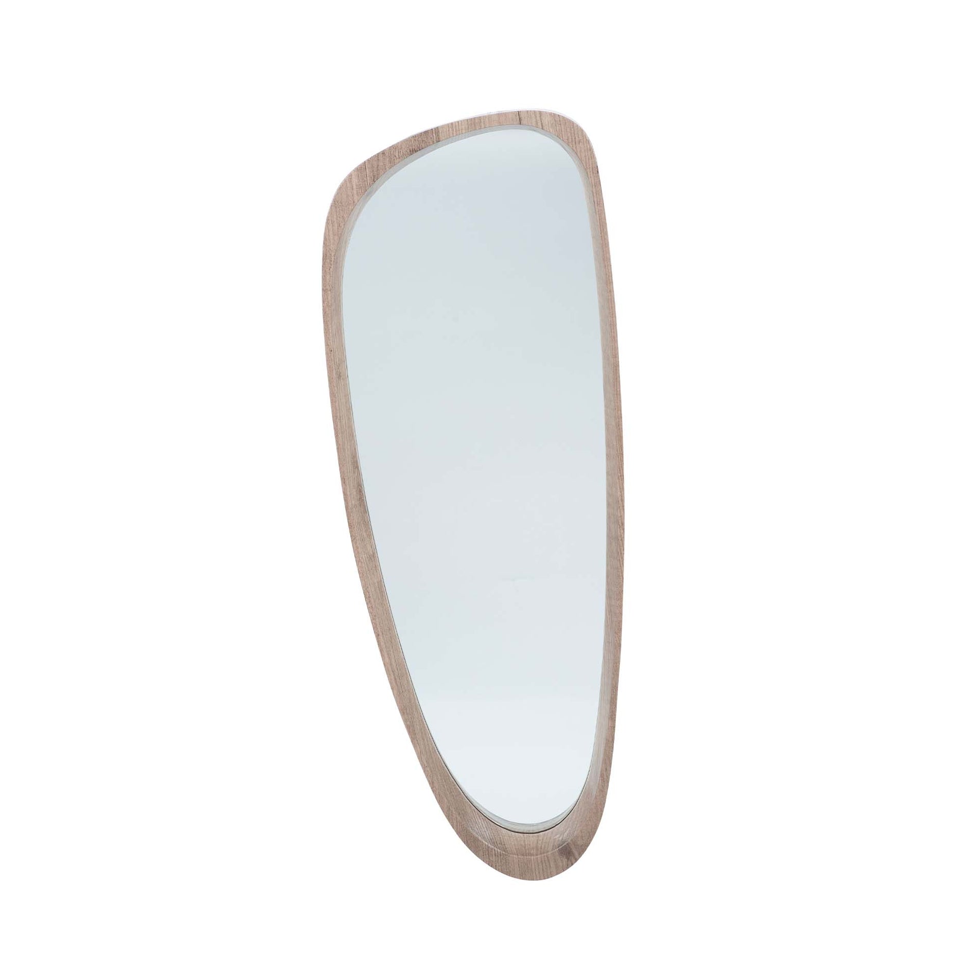 Natural Wood Veneer Teardrop Shaped Mirror | Home Accents