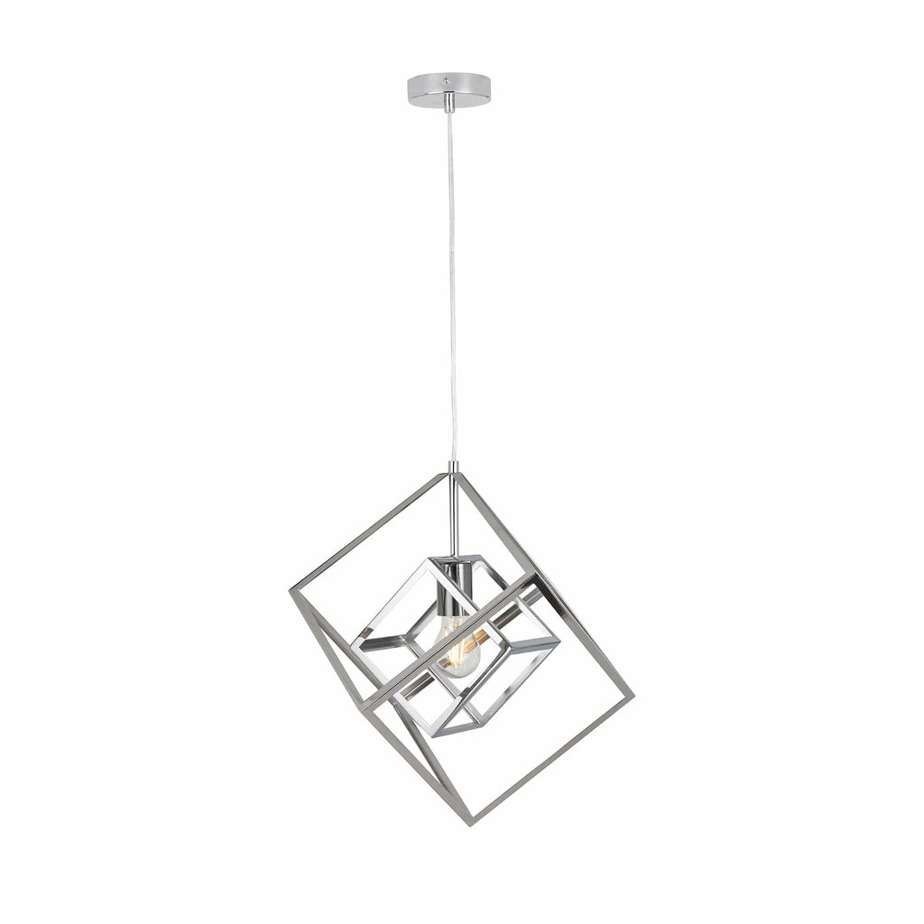 Silver Cube Pendant | Lighting