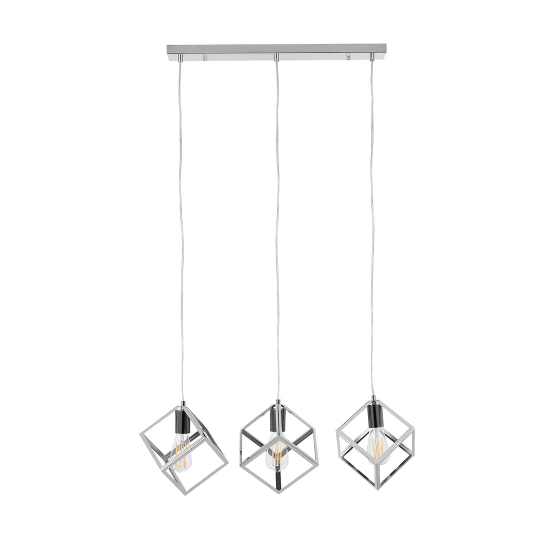 Silver Three Cube Pendant | Lighting | Rūma
