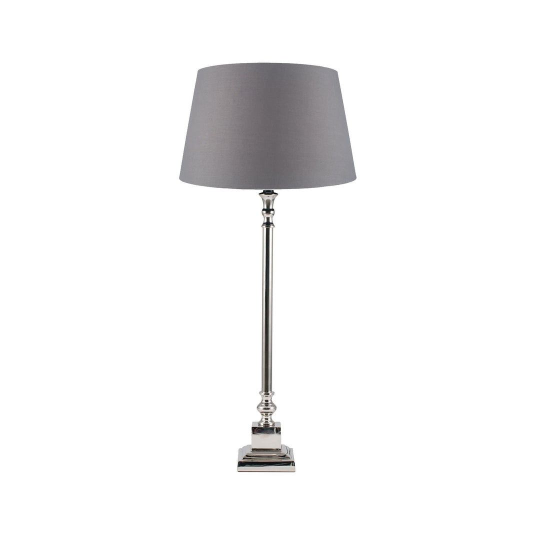 Nickel Metal Candlestick Table Lamp | Lighting