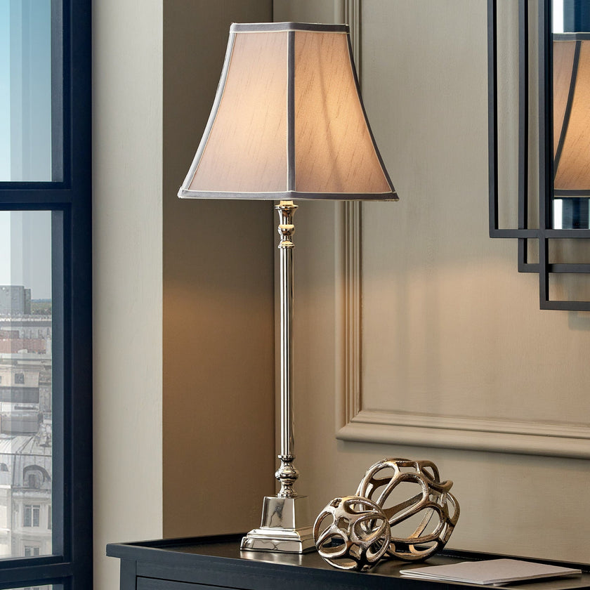 Nickel Metal Candlestick Table Lamp | Lighting | Ruma