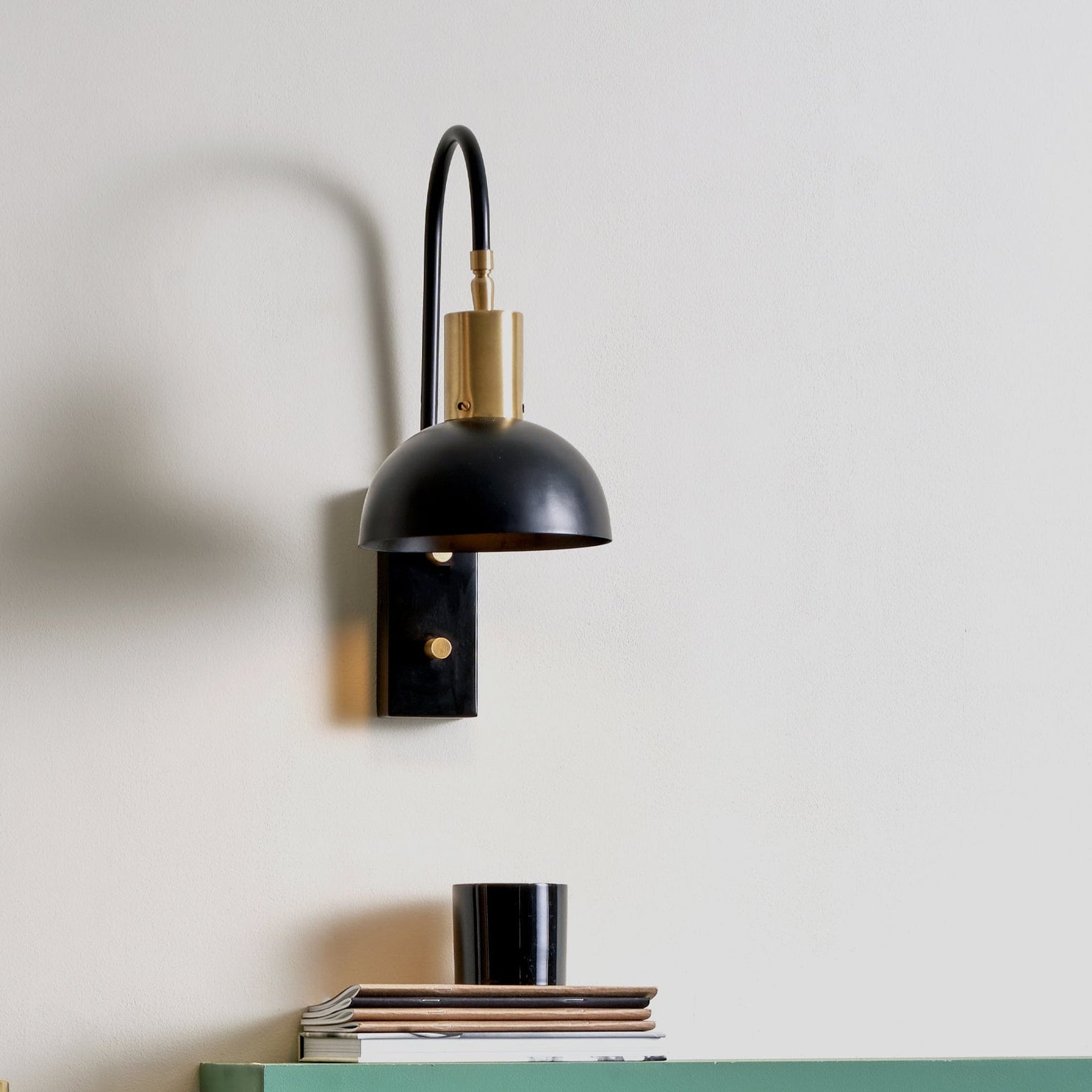 Matt Black Domed Task Wall Light | Lighting