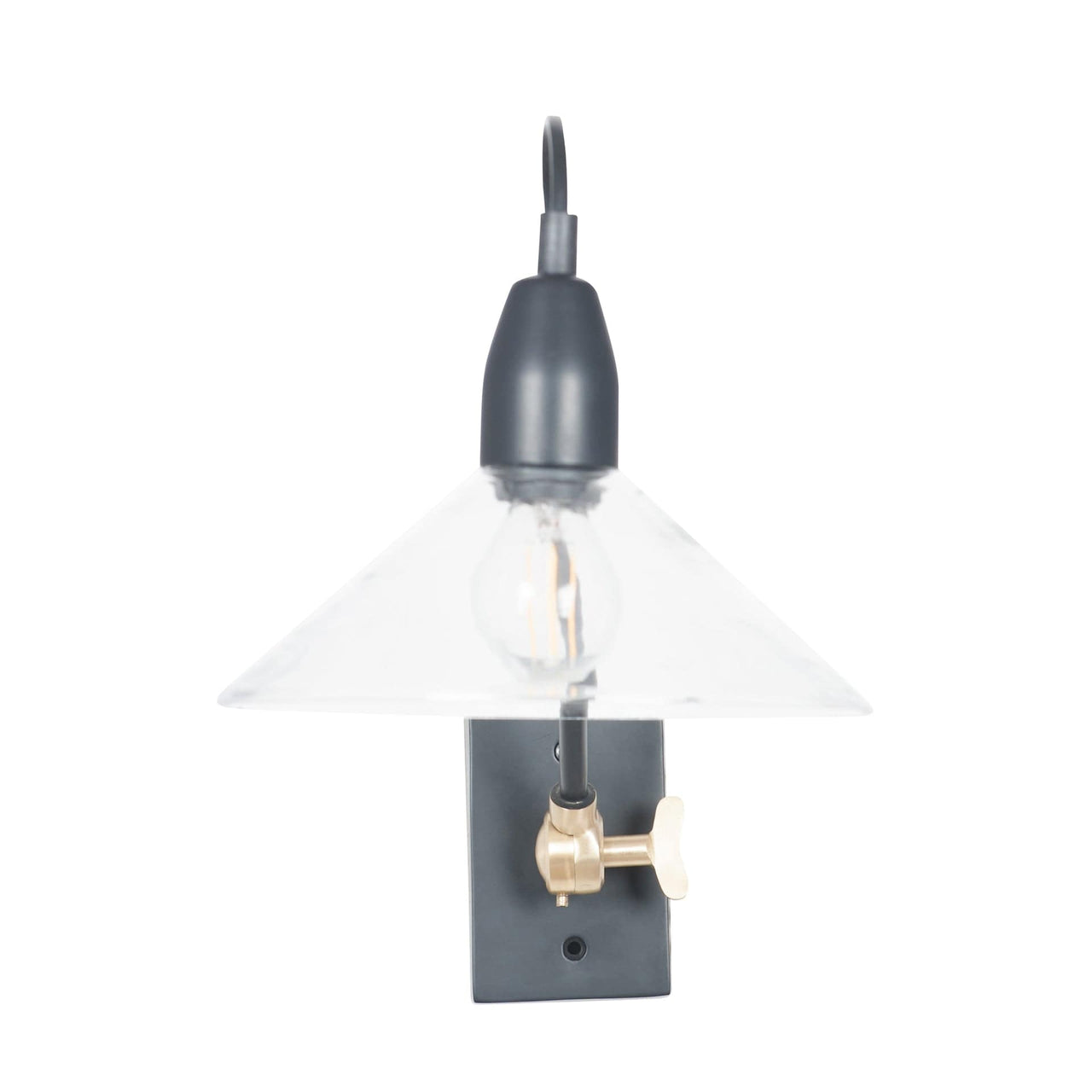 Clear Glass Cone Wall Light | Lighting