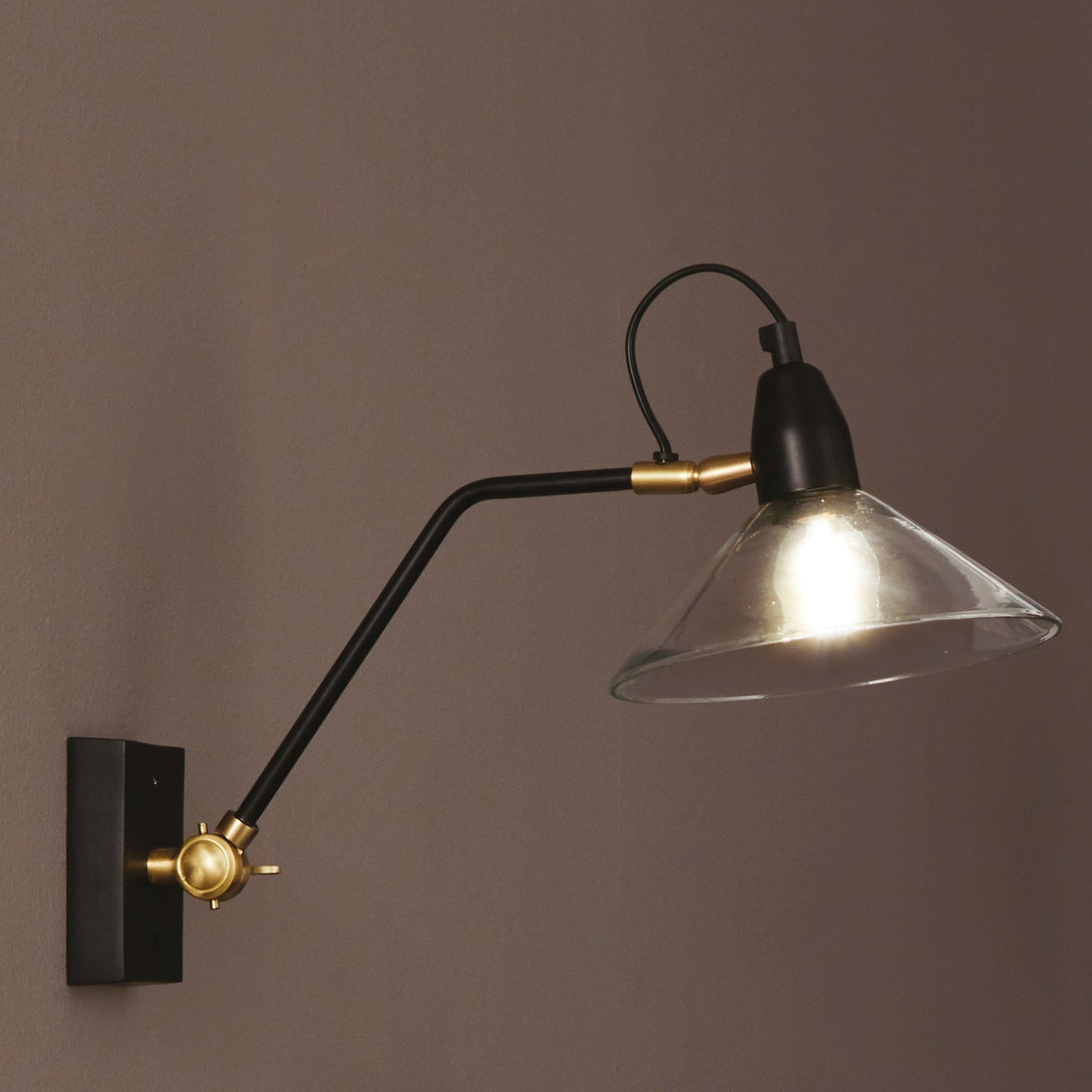 Clear Glass Cone Wall Light | Lighting