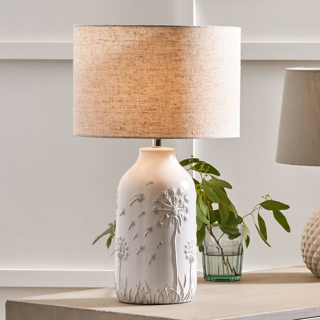 White Ceramic Table Lamp | Lighting | Rūma