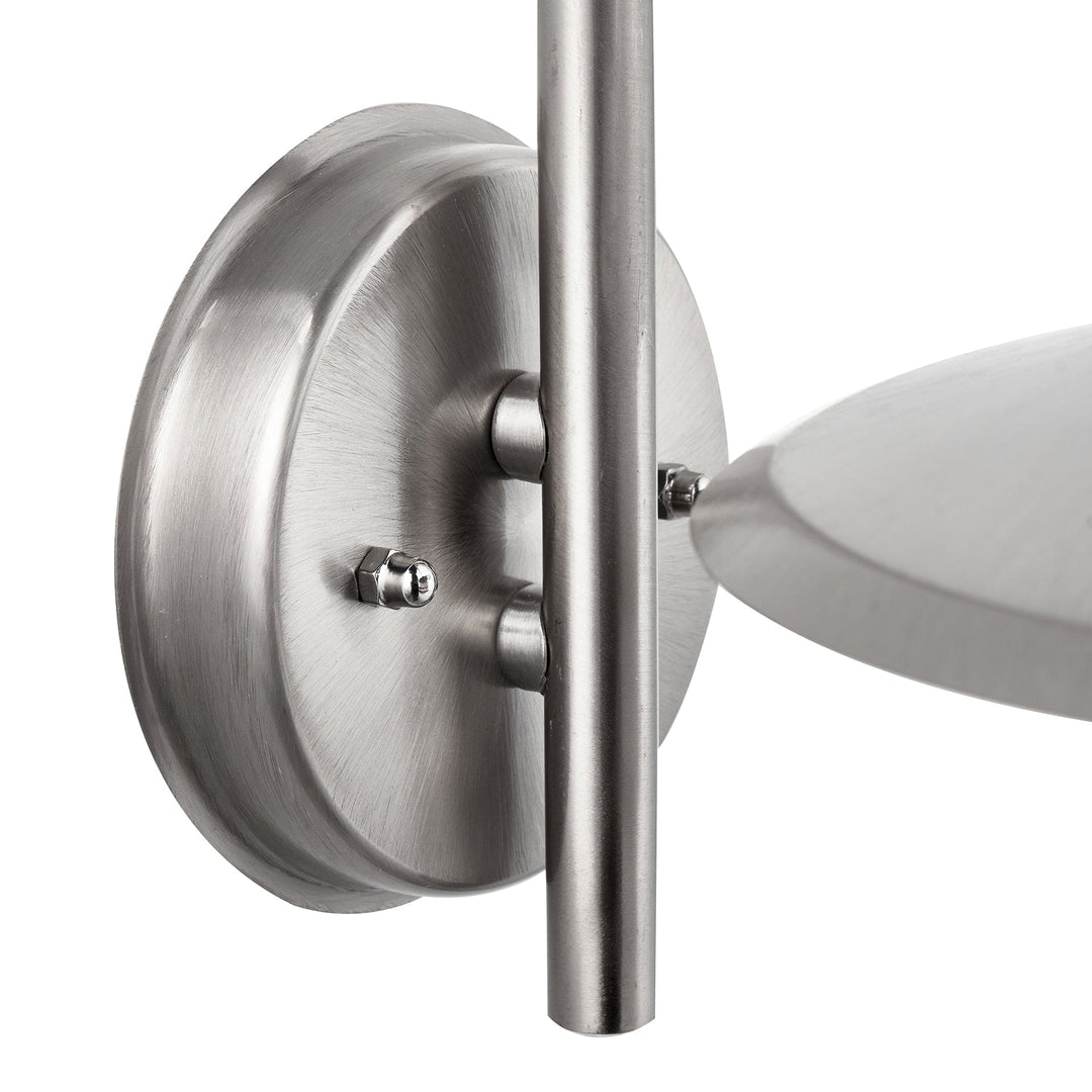 Brushed Steel Metal and Opaque Glass Wall Light | Lighting