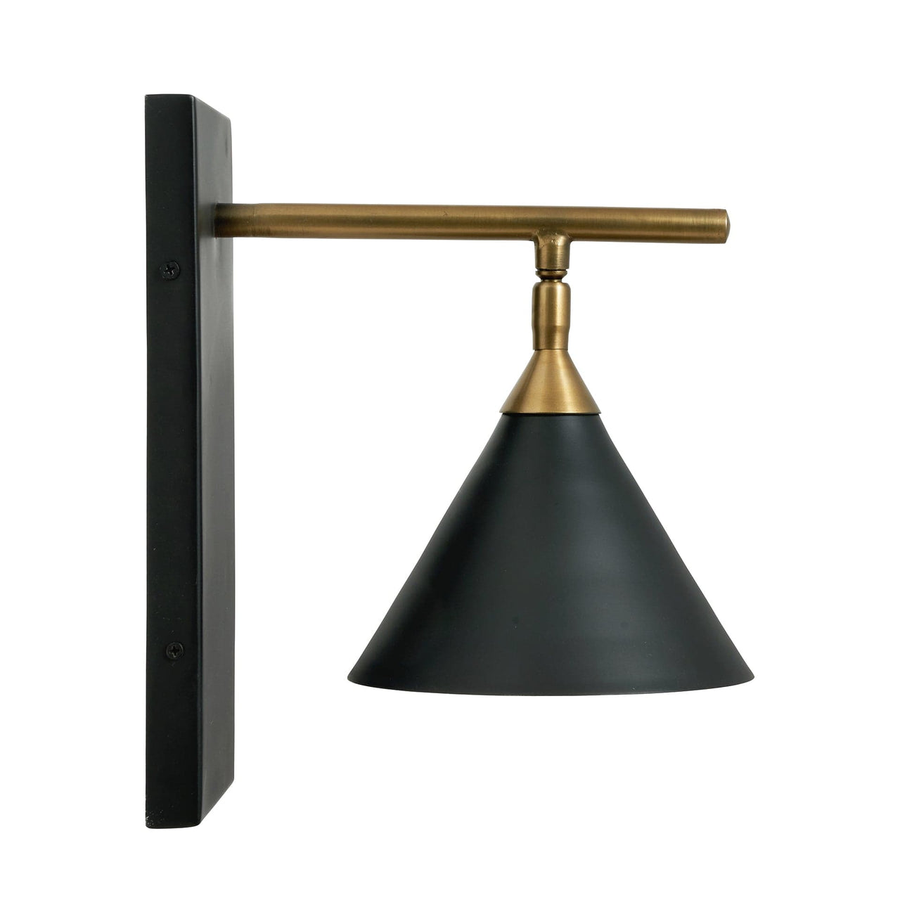 Matt Black and Antique Brass Wall Lamp | Lighting | Rūma