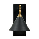 Matt Black and Antique Brass Wall Lamp | Lighting