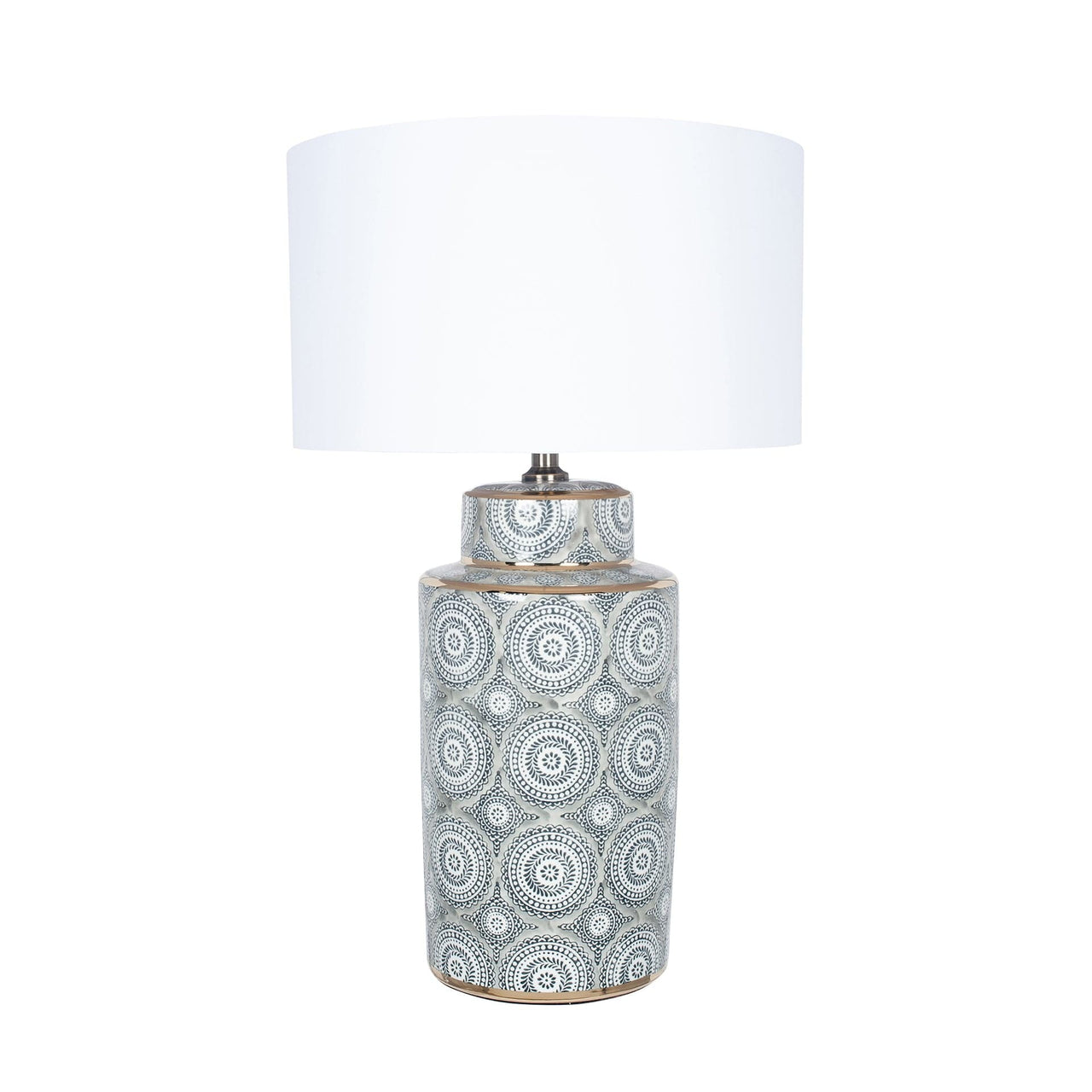 Circle Pattern Ceramic Table Lamp | Lighting
