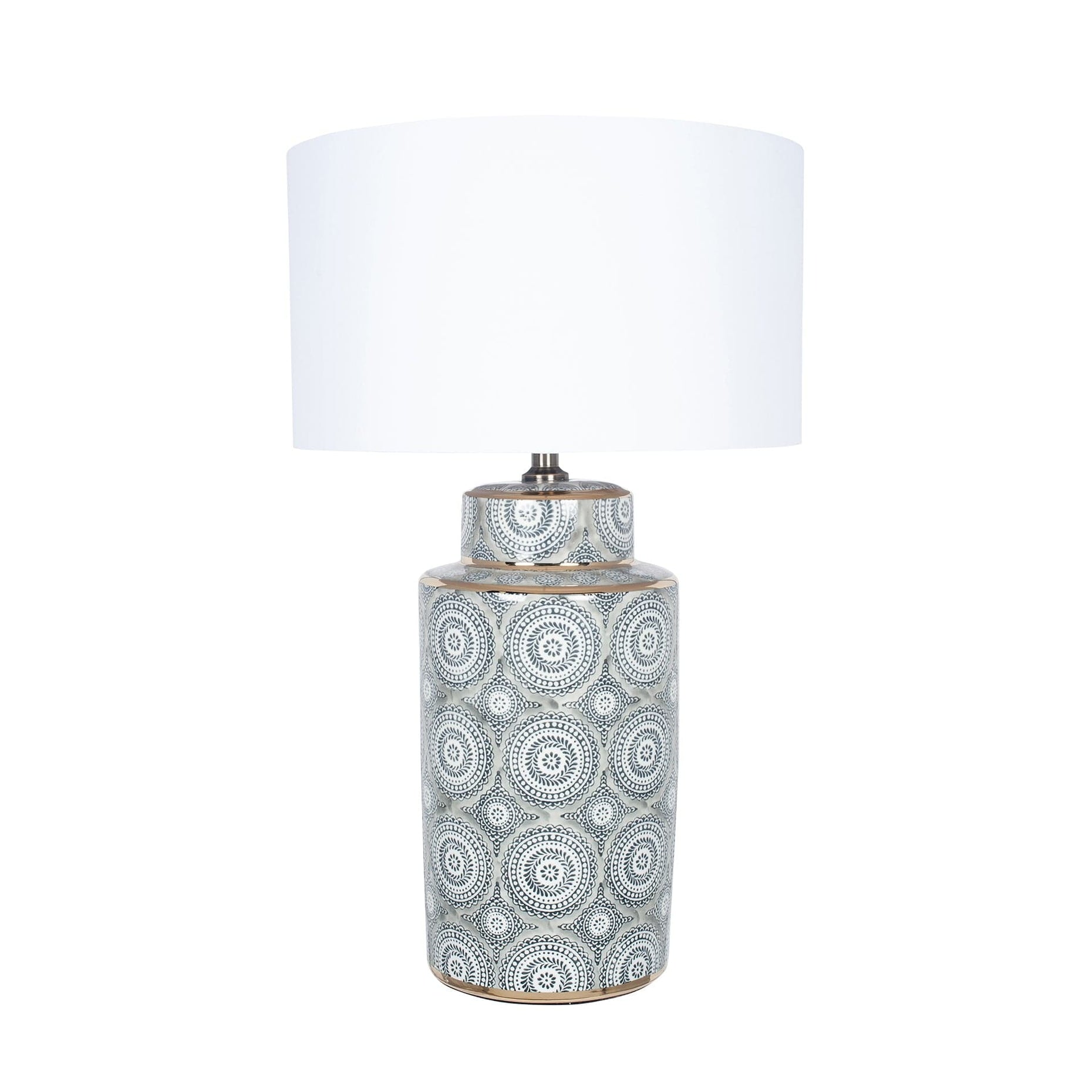 Circle Pattern Ceramic Table Lamp | Lighting
