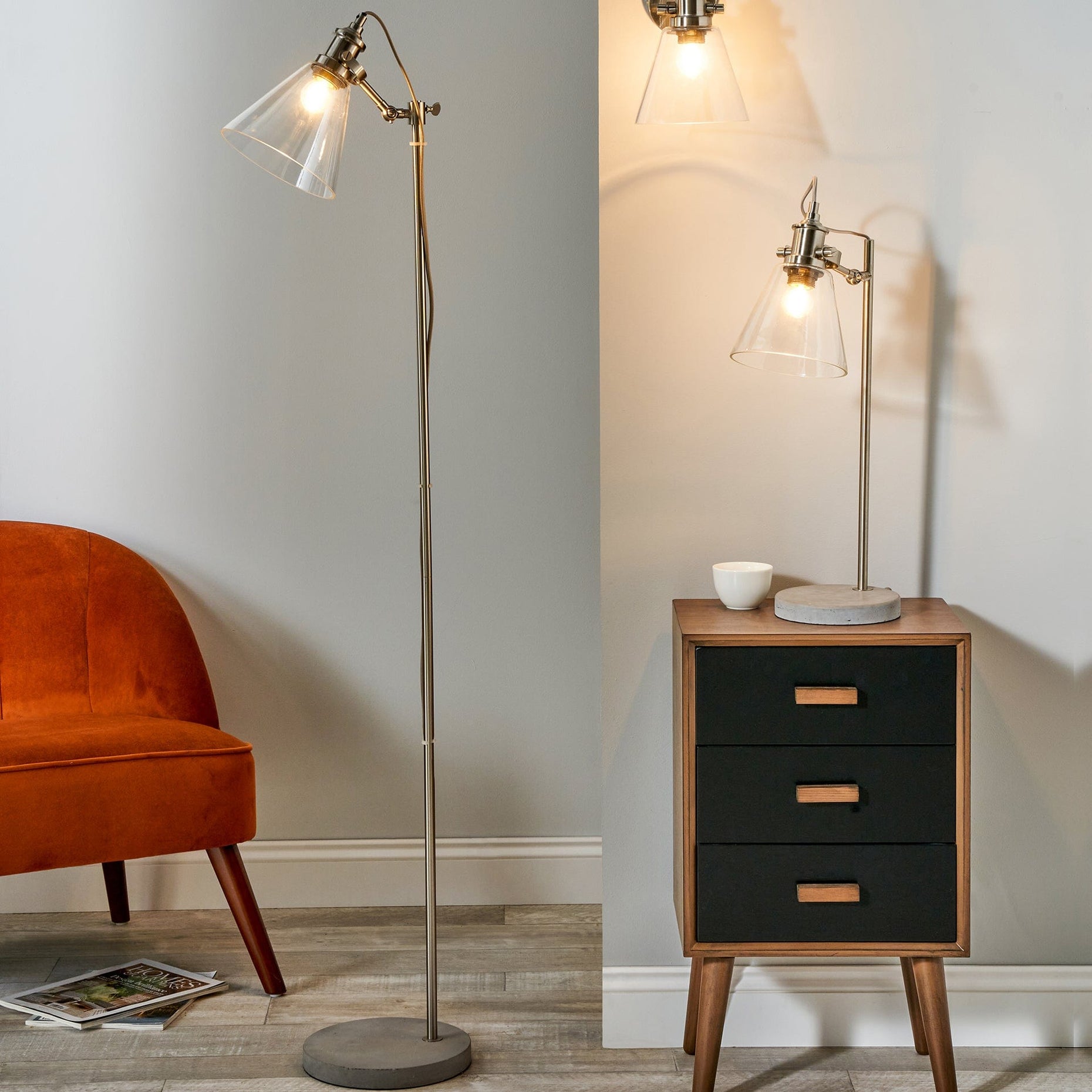 Concrete Base Floor Lamp | Lighting