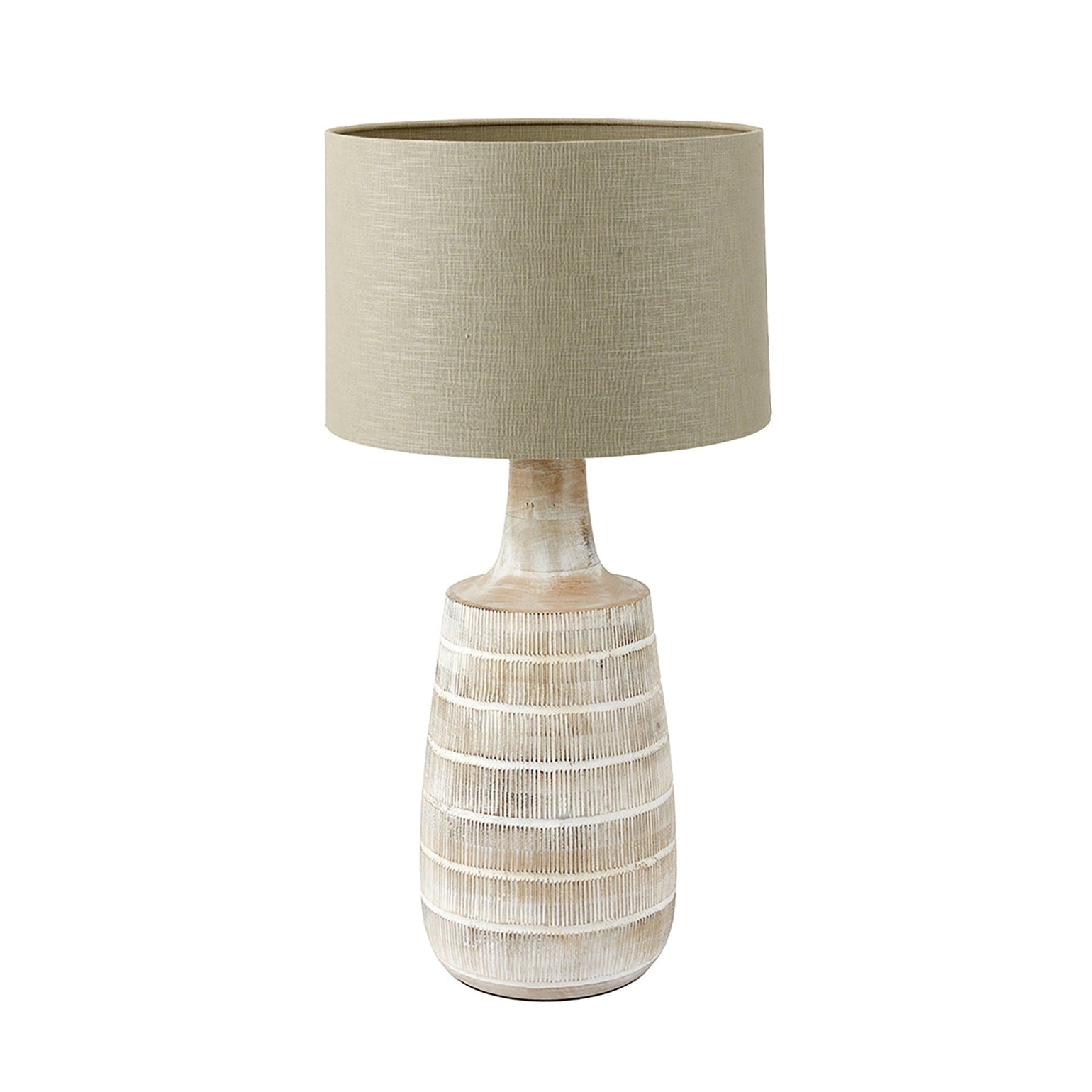 Grey Wood Tall Table Lamp | Lighting