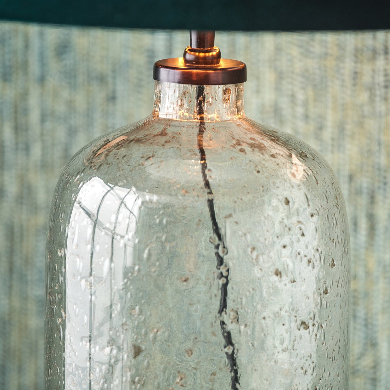 Grey Bubble Glass Table Lamp | Lighting