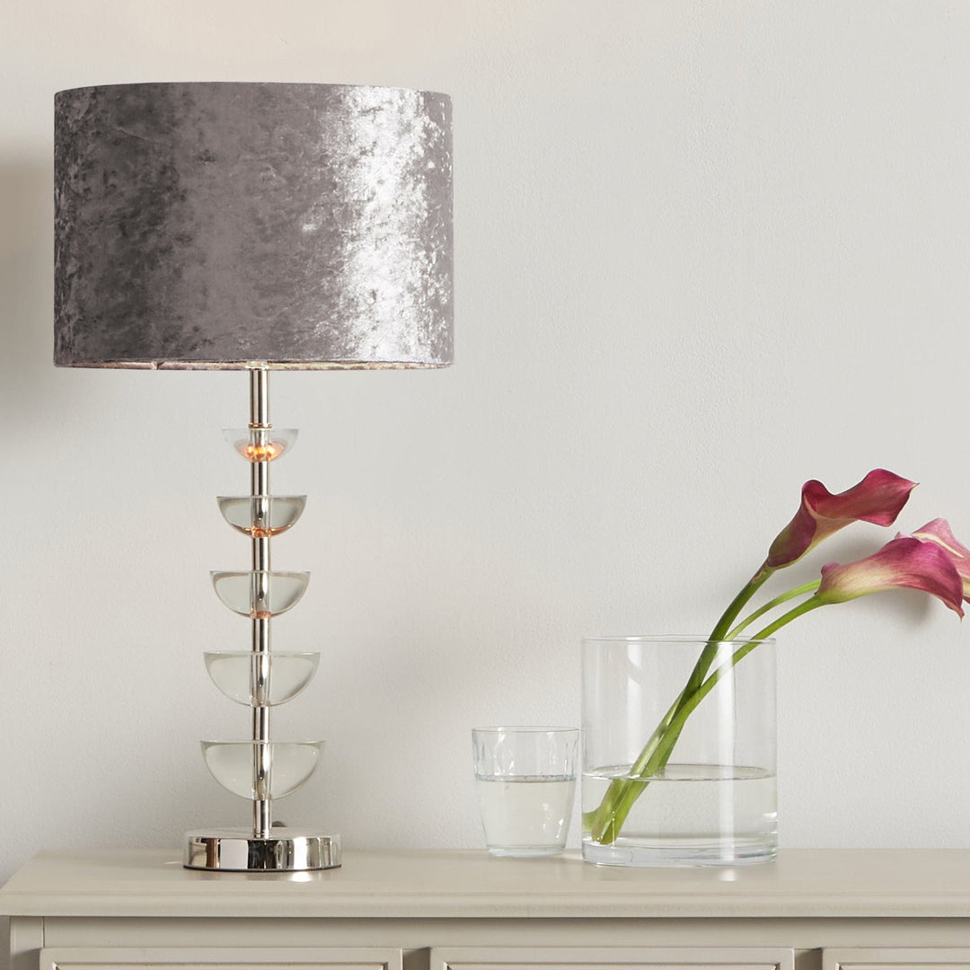 Glass And Silver Table Lamp | Lighting | Rūma