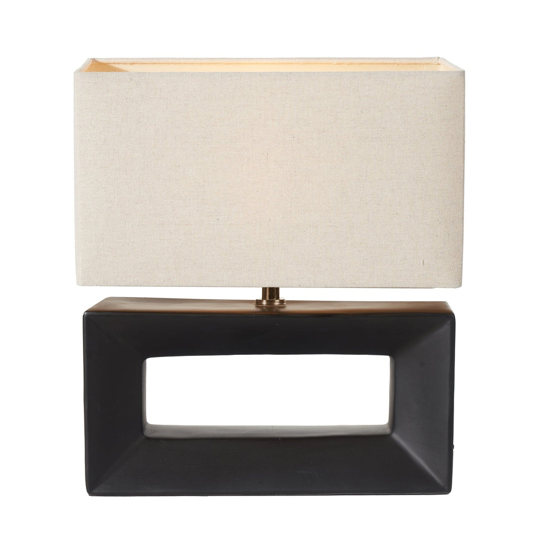 Black Rectangular Ceramic Table Lamp | Lighting