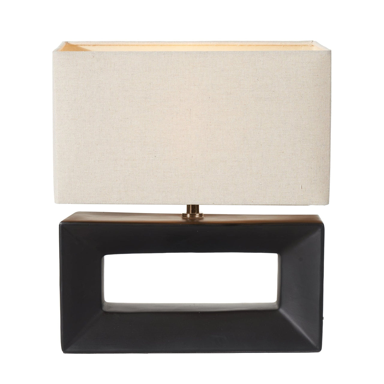 Black Rectangular Ceramic Table Lamp | Lighting