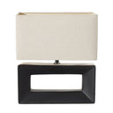 Black Rectangular Ceramic Table Lamp | Lighting