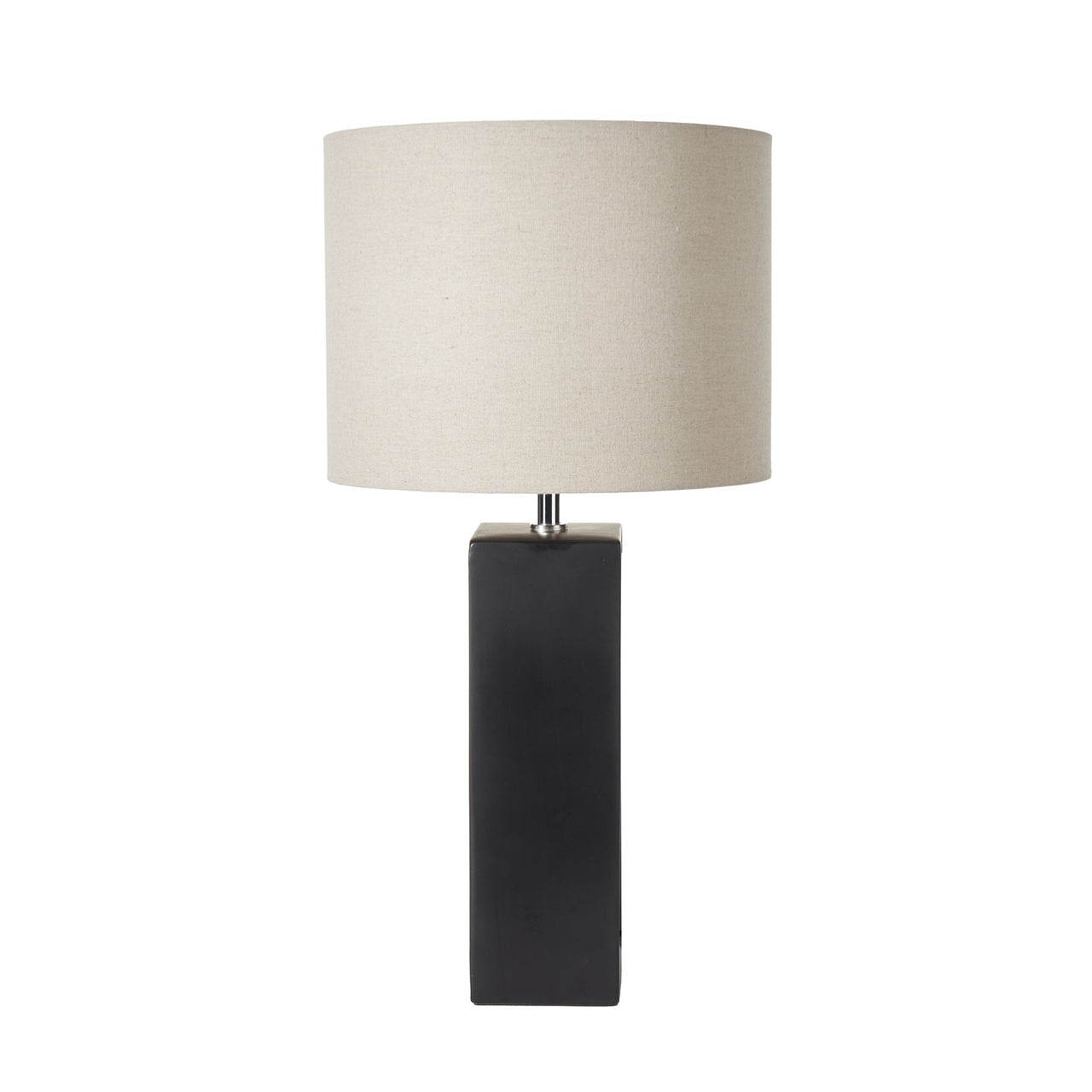 Black Tall Rectangular Ceramic Table Lamp | Lighting