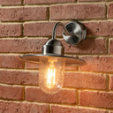 Brushed Steel Metal and Glass Fisherman Wall Light | Lighting | Ruma