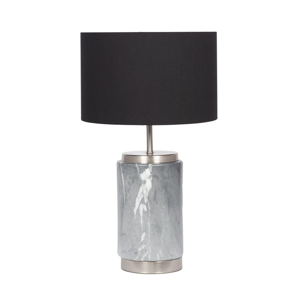 Grey Marble Effect Ceramic Table Lamp | Table Lamps | Rūma