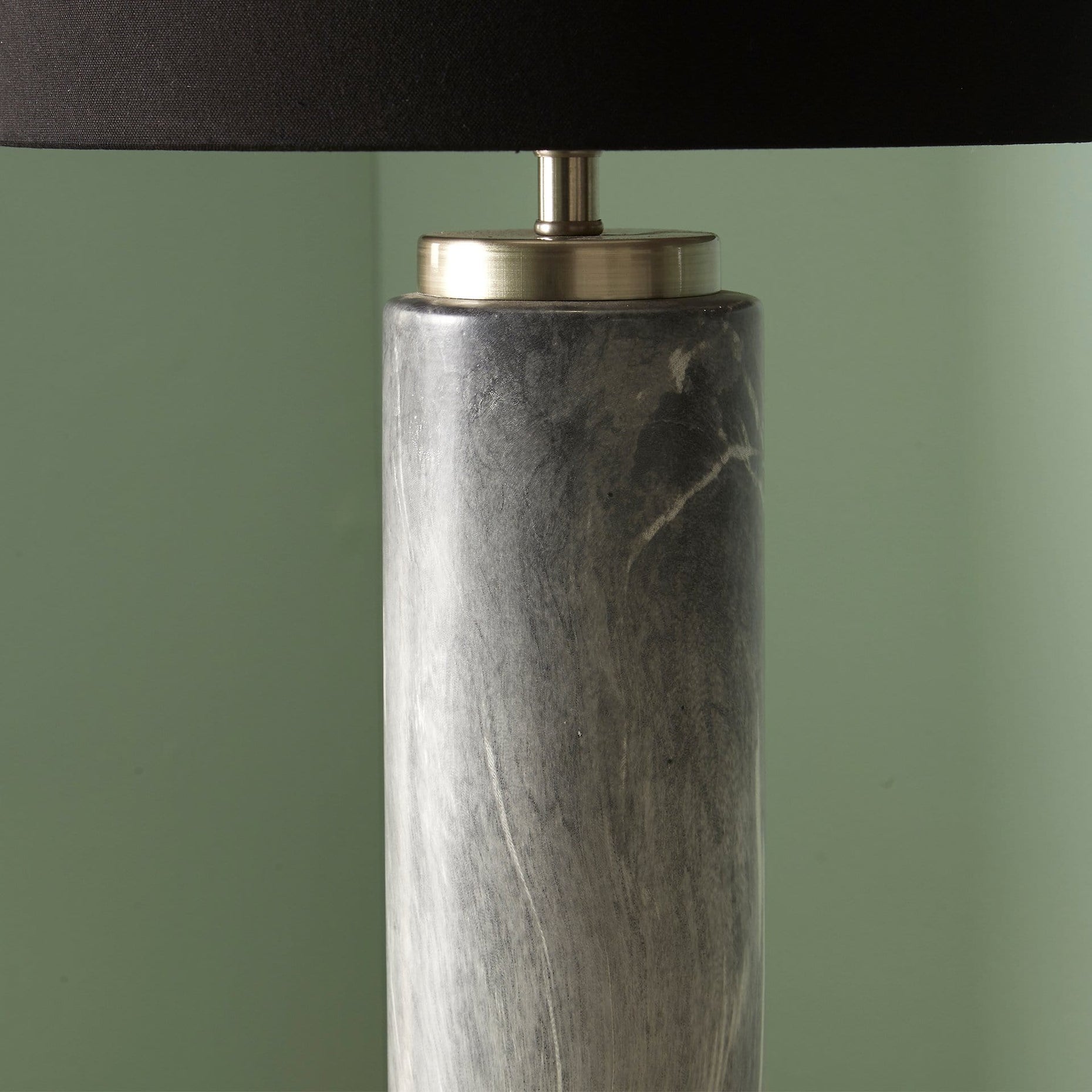 Grey Marble Effect Tall Ceramic Table Lamp | Table Lamps | Rūma