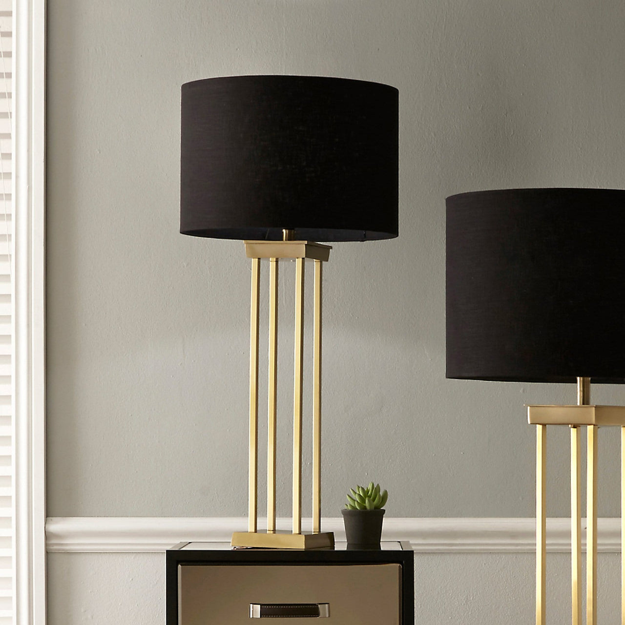 Brass Column Table Lamp | Home Lighting