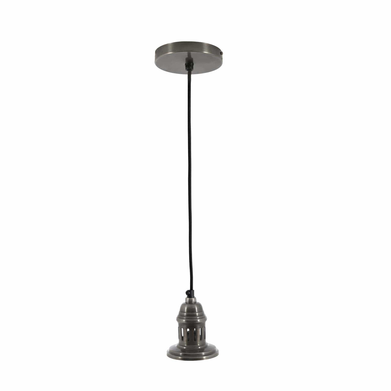 Dark Antique Silver Electrified Ceiling Fitting | Lighting